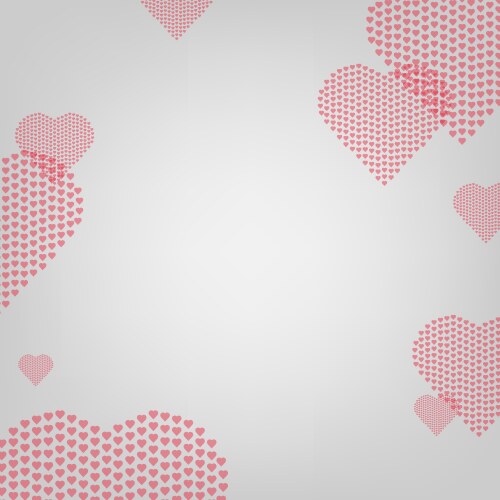 Hearts borders isolated transparent background Vector Image