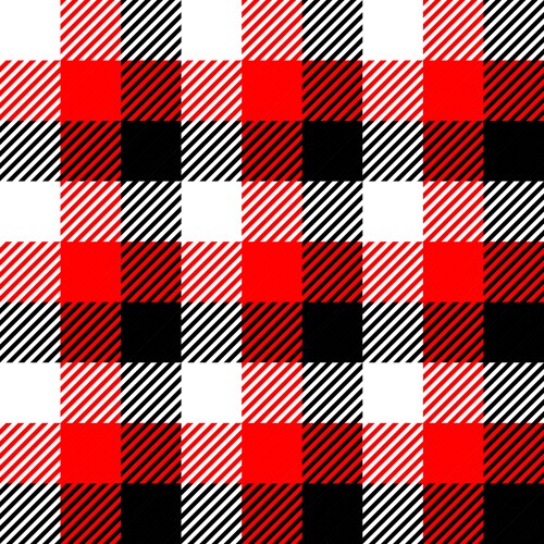Lumberjack plaid pattern in red and black Vector Image