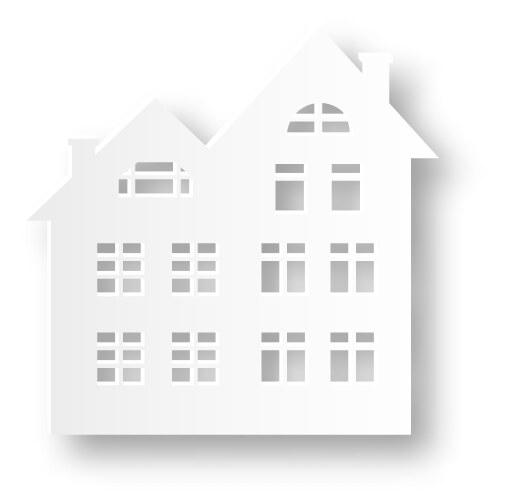 Apartment building paper cut white city element Vector Image Apartment building paper cut white city element Vector Image