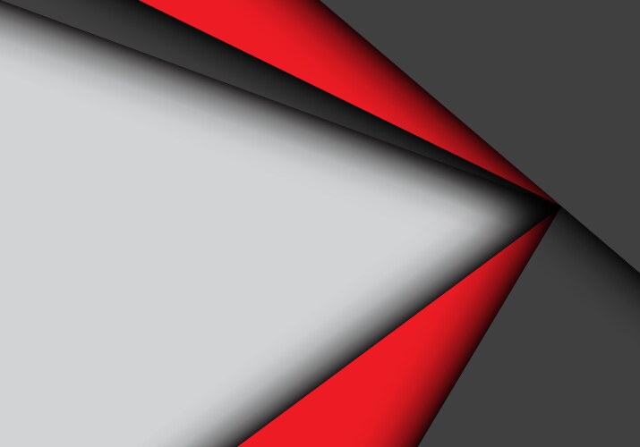 Red black metal curve on white blank space Vector Image