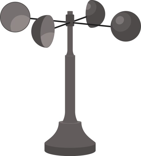 Anemometer device used for measuring wind speed Vector Image Anemometer device used for measuring wind speed Vector Image