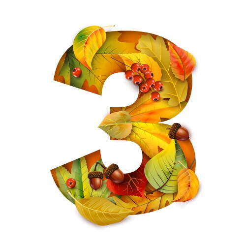 Autumn stylized alphabet letter e Royalty Free Vector Image