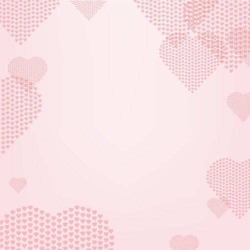 Hearts borders isolated transparent background Vector Image