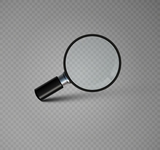 Magnifying glass on a transparent background Vector Image
