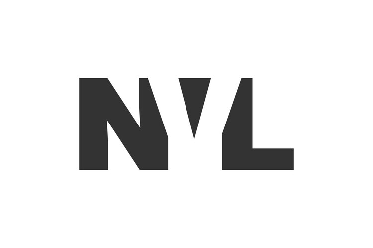 Nvl logo design initial letter n v l bold font – Royalty-Free Vector ...