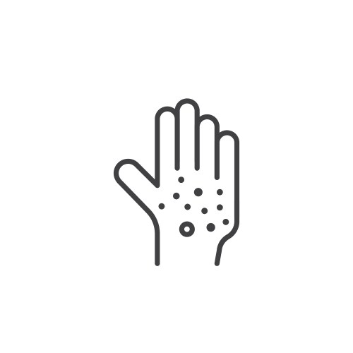 Rash hand icon set on white background Royalty Free Vector
