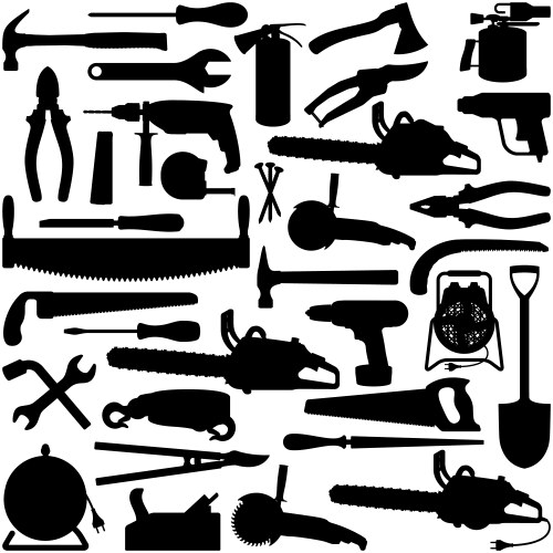 Tool pictograms Royalty Free Vector Image - VectorStock