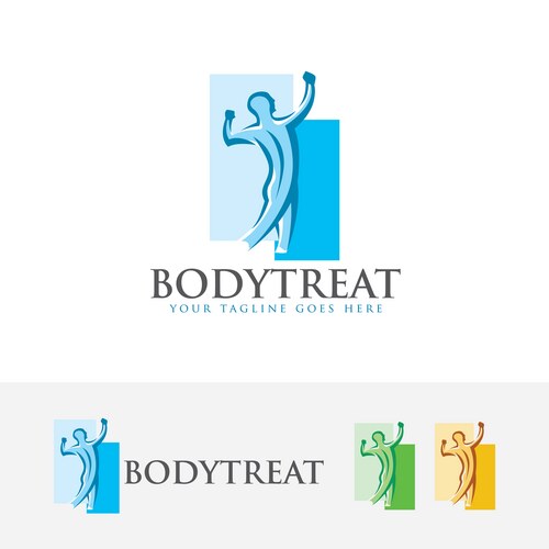 Back pain treatment logo icon Royalty Free Vector Image