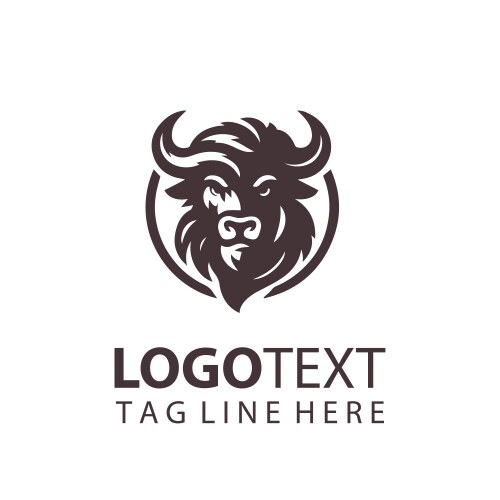 Bull logo Royalty Free Vector Image - VectorStock