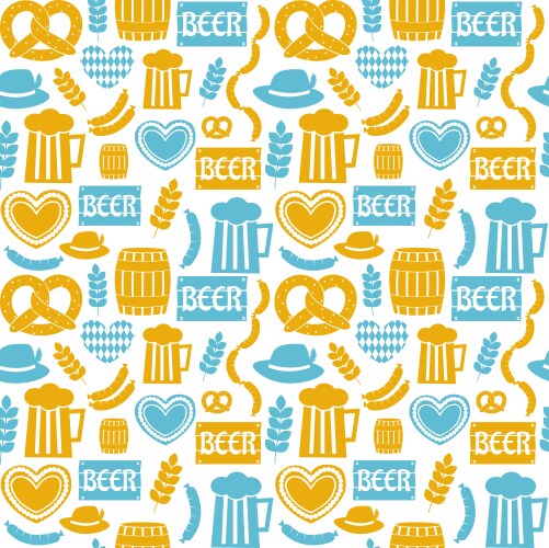 Craft beer brewery seamless pattern Royalty Free Vector