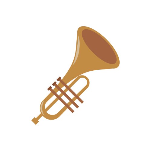 Trumpet isolated Royalty Free Vector Image - VectorStock