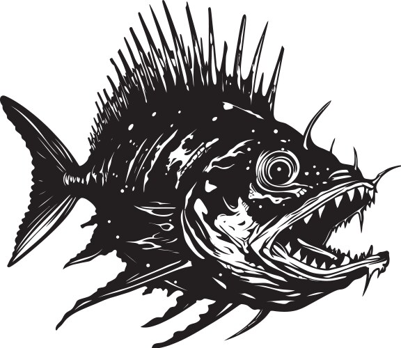Maleficent marauder evil angler fish symbolism Vector Image