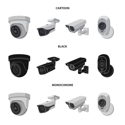Design of cctv and camera symbol Royalty Free Vector Image