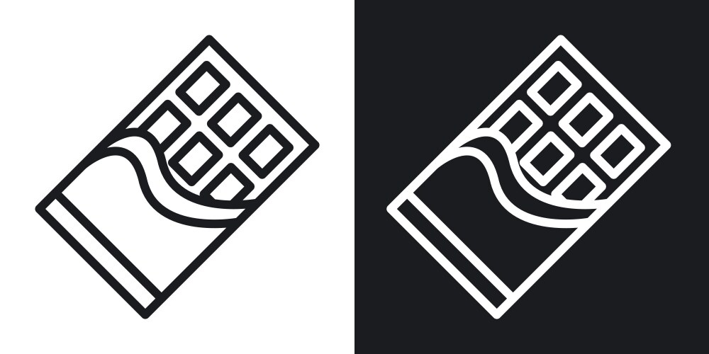 Chocolate icon set candy bar symbol Royalty Free Vector