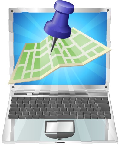 Computer world and simbols Royalty Free Vector Image