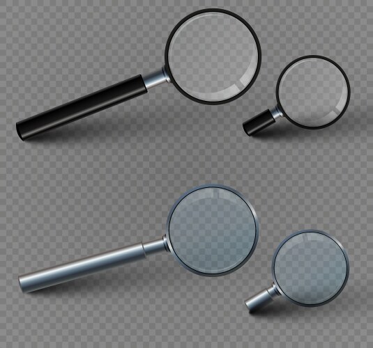 Realistic magnifying glass magnification zoom Vector Image