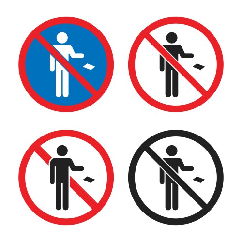 Dont Throw Rubbish Sign Vector Images (over 180)