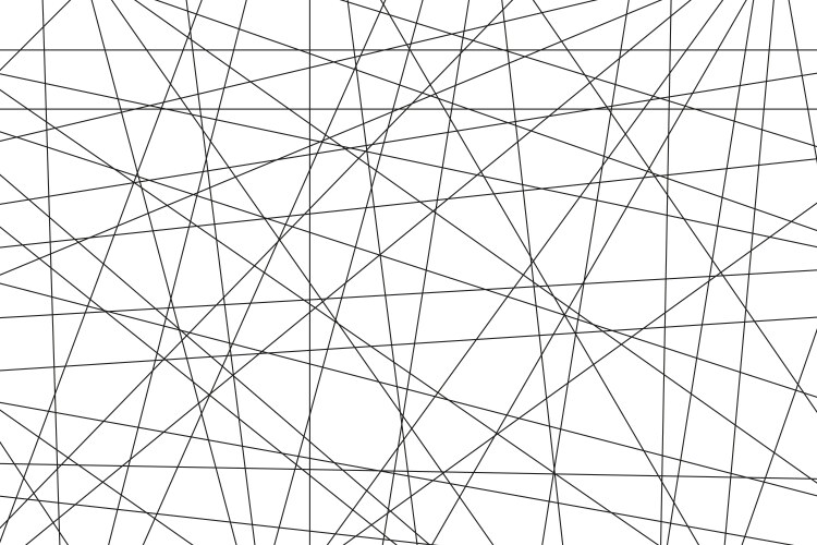 Abstract random chaotic lines on white background Vector Image
