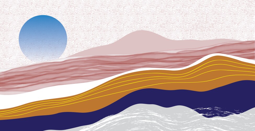 Japanese background with line wave pattern Vector Image