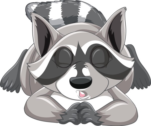 Cartoon funny raccoon Royalty Free Vector Image