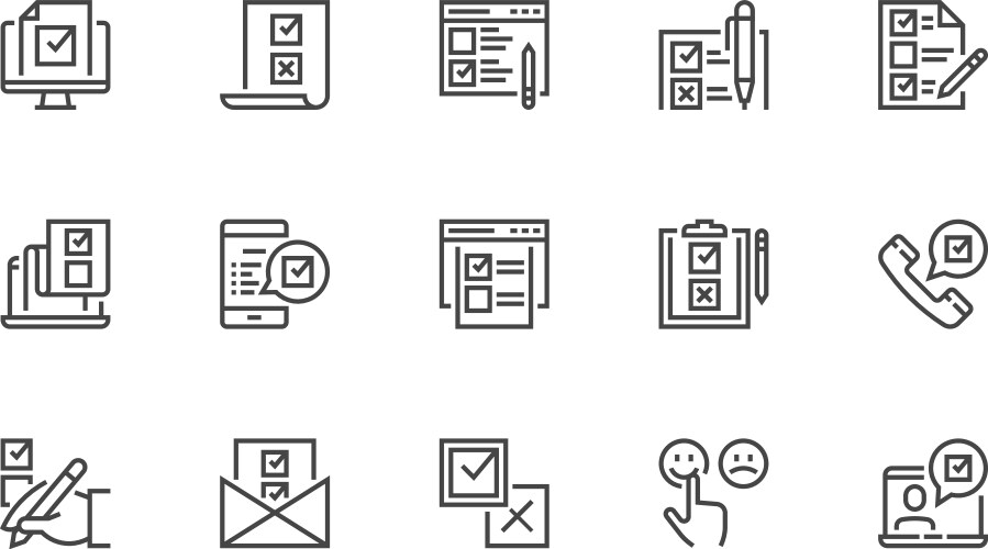 Survey icon Royalty Free Vector Image - VectorStock