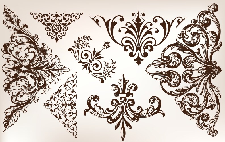 Floral Motif Vector Images (over 140,000)