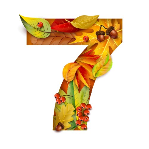 Autumn stylized alphabet letter n Royalty Free Vector Image