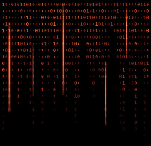Binary code zero one matrix white background Vector Image