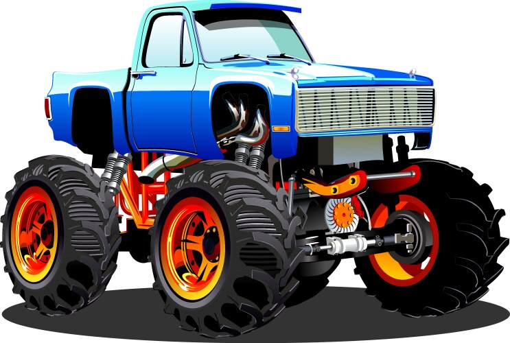 Cartoon monster truck Royalty Free Vector Image