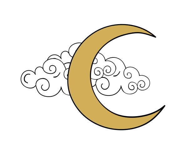 Crescent moon icon Royalty Free Vector Image - VectorStock
