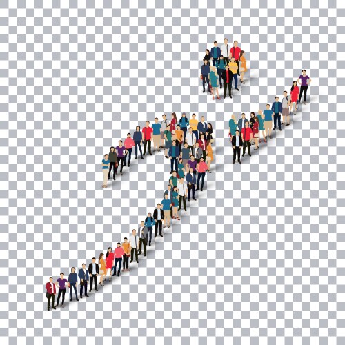 Man symbol people 3d transparency Royalty Free Vector Image