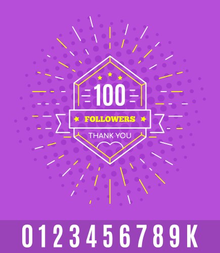 Thank You Followers Royalty Free Vector Image Vectorstock