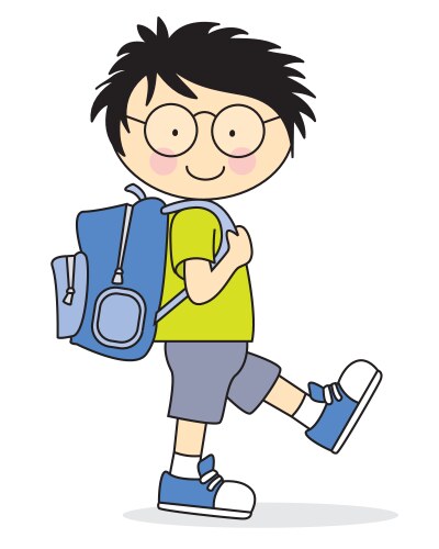 Fat school boy Royalty Free Vector Image - VectorStock