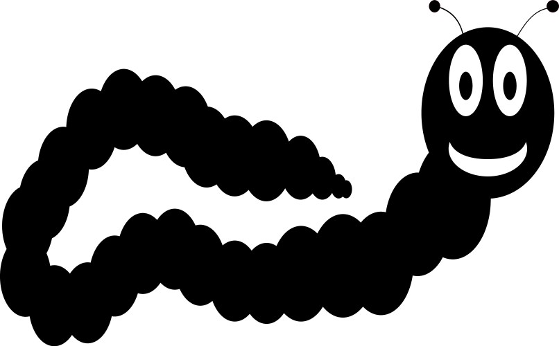 Worm silhouette concept Royalty Free Vector Image