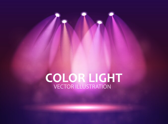 Spotlight on circle with space for your text Vector Image