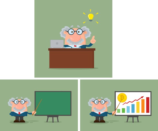 Cartoon professor Royalty Free Vector Image - VectorStock