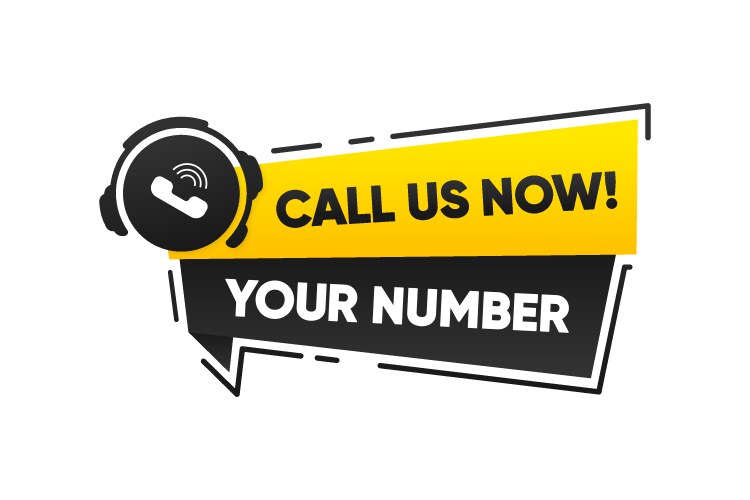 Call us now button template for communication Vector Image