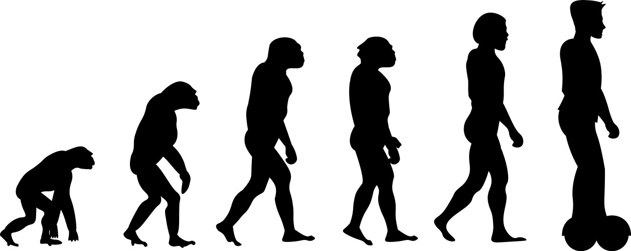 Theory of evolution man Royalty Free Vector Image
