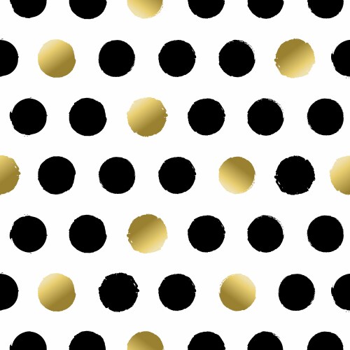 Polka dot seamless pattern in hand draw style Vector Image
