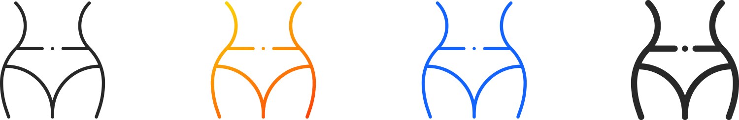 Bus stop iconthin linear gradient blue stroke Vector Image