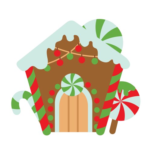 Cute christmas gingerbread cartoon clipart Vector Image