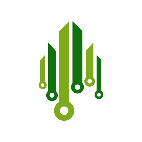 Financial growth circle green symbol logo design Vector Image