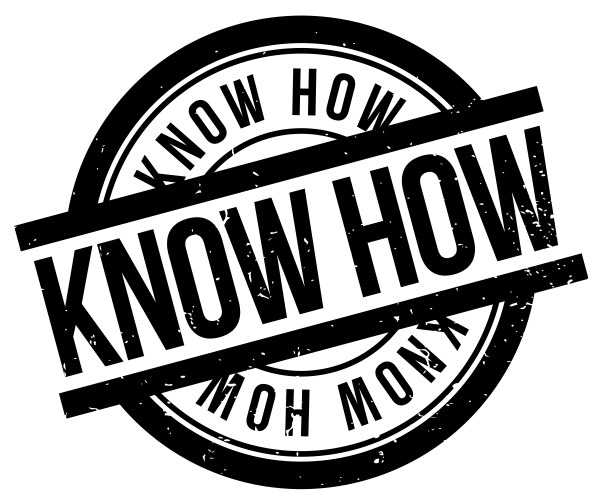 Know how rubber stamp Royalty Free Vector Image