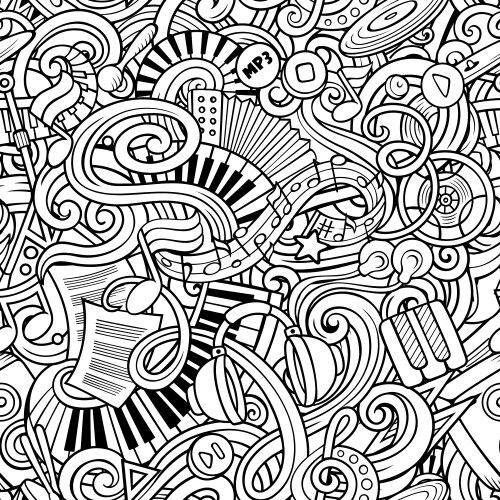 Music pattern Royalty Free Vector Image - VectorStock