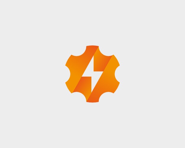 Gear cog cogs logo icon colorful Royalty Free Vector Image