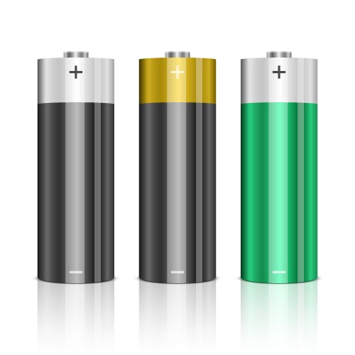 Cartoon battery set Royalty Free Vector Image - VectorStock