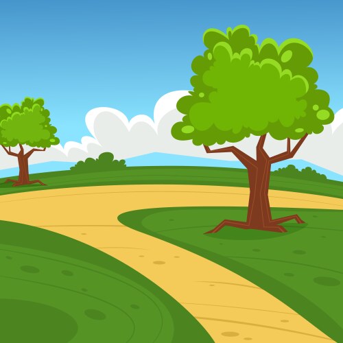 A dirt path in nature background Royalty Free Vector Image