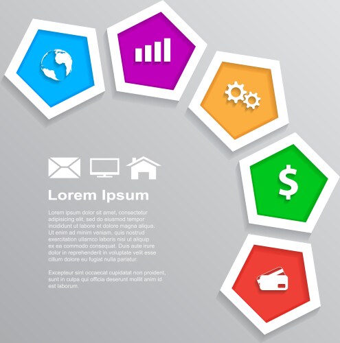 Web chart infographic template Royalty Free Vector Image