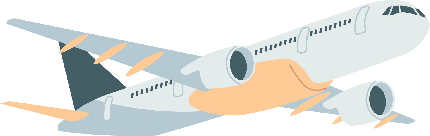 White Glossy Jet Airplane Royalty Free Vector Image