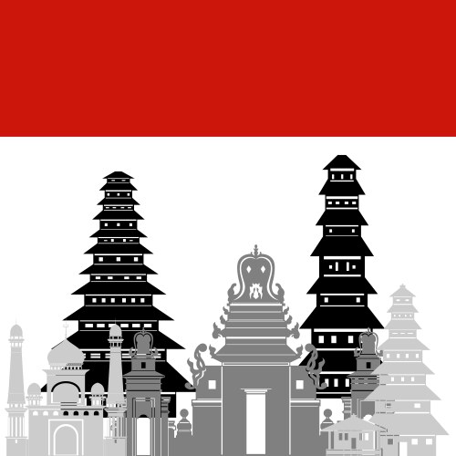 Bajang ratu gate temple Royalty Free Vector Image